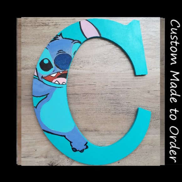 Disney | Accents | Hand Painted Lilo Stitch Letter C Alphabet | Poshmark